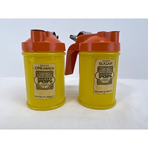 Gemco | Kitchen | Vintage 96s 70s Gemcopantry Popsorange Yellow Glass ...